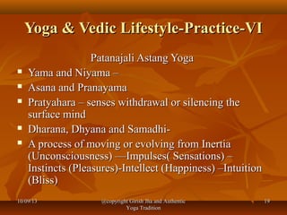 Yoga and vedic lifestyle | PPT