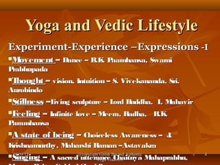 Yoga and vedic lifestyle | PPT