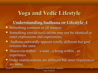 Yoga and vedic lifestyle | PPT