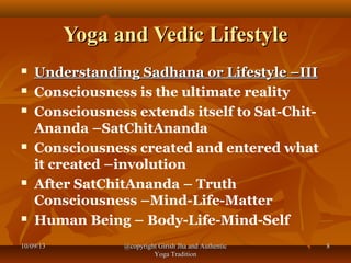 Yoga and vedic lifestyle | PPT