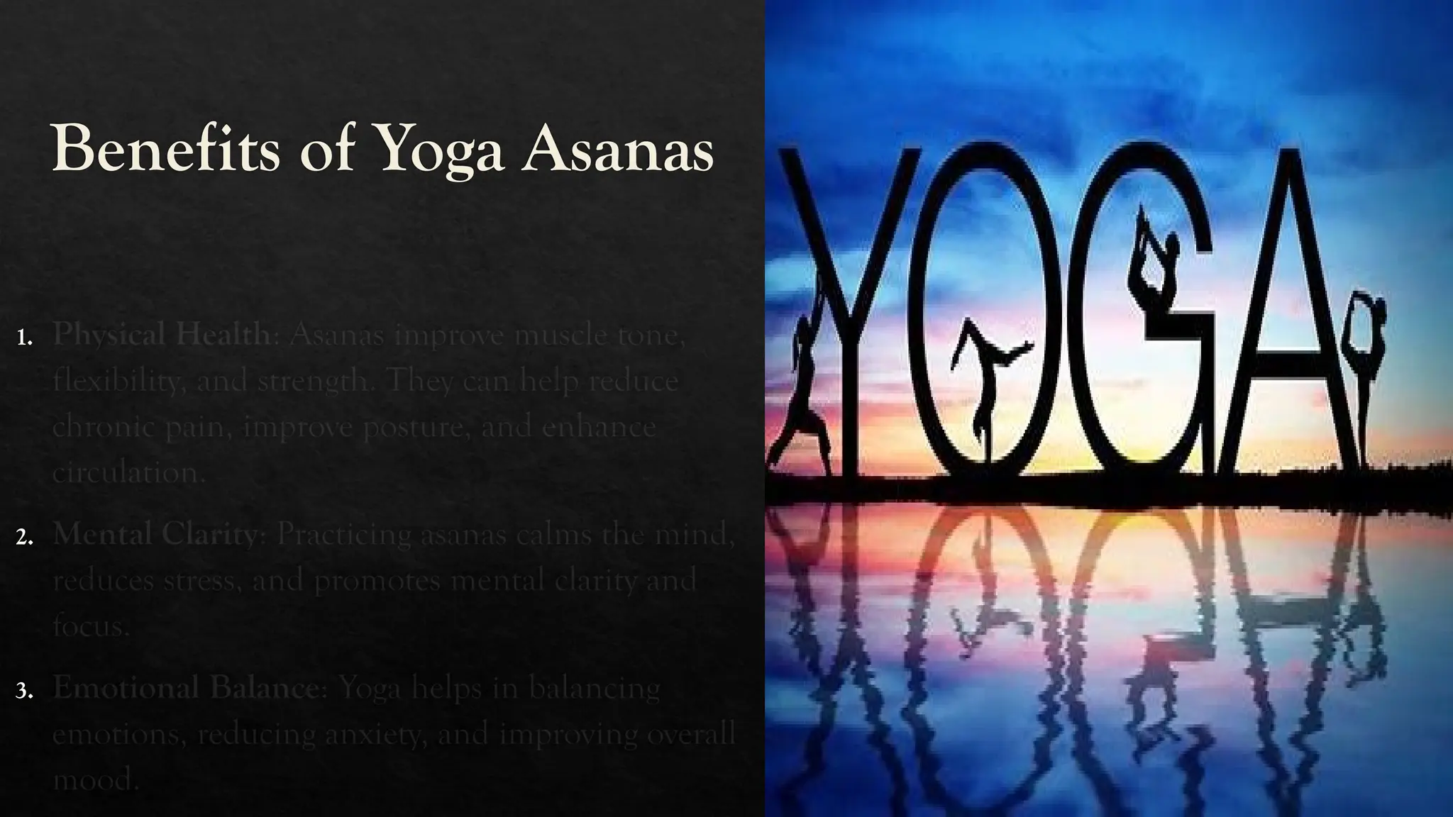 Yoga asanas "types and their benefits".pptx