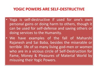 YOGA FOR HAPPINESS & REALIZING SANATHANA DHARMA | PPTX