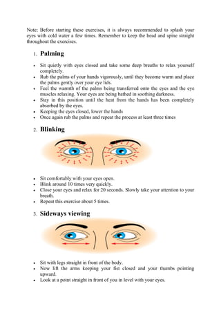 Yoga for eyes | PDF