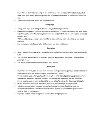 Yoga - Basic tips for an avid practitioner | PDF