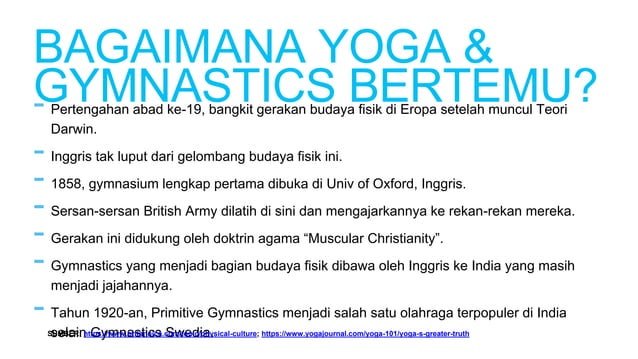 Yoga dan Gymnastics: Sisi Lain Sejarah Yoga | PPT