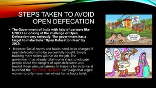 Open Defecation in India- A serious issue | PPTX