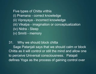 Yoga Philosophy, LIfestyle & Ethics EXAMINATION.pptx