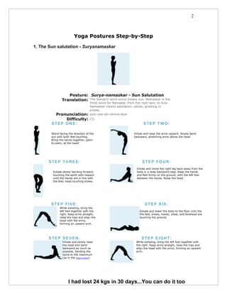 YOGA POSTURES STEP BY STEP | PDF