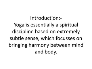 Yoga ppt | PPT