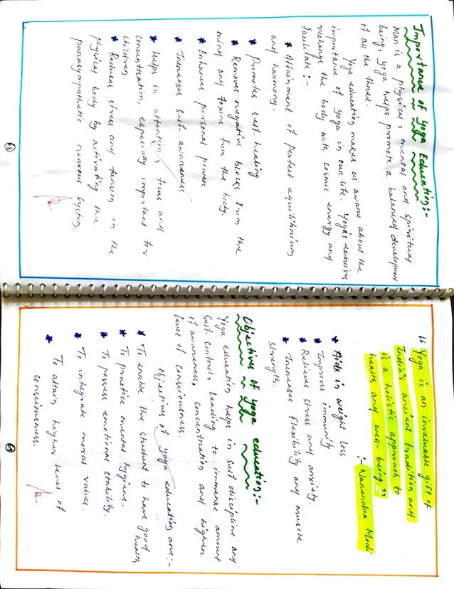 Yoga Practical File B.Ed. 4th Semester pdf | PDF