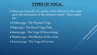 Yoga presentation | PPTX