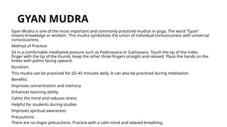 yoga project on the topic Yogic mudras .pptx