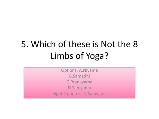 Yoga quiz | PPTX