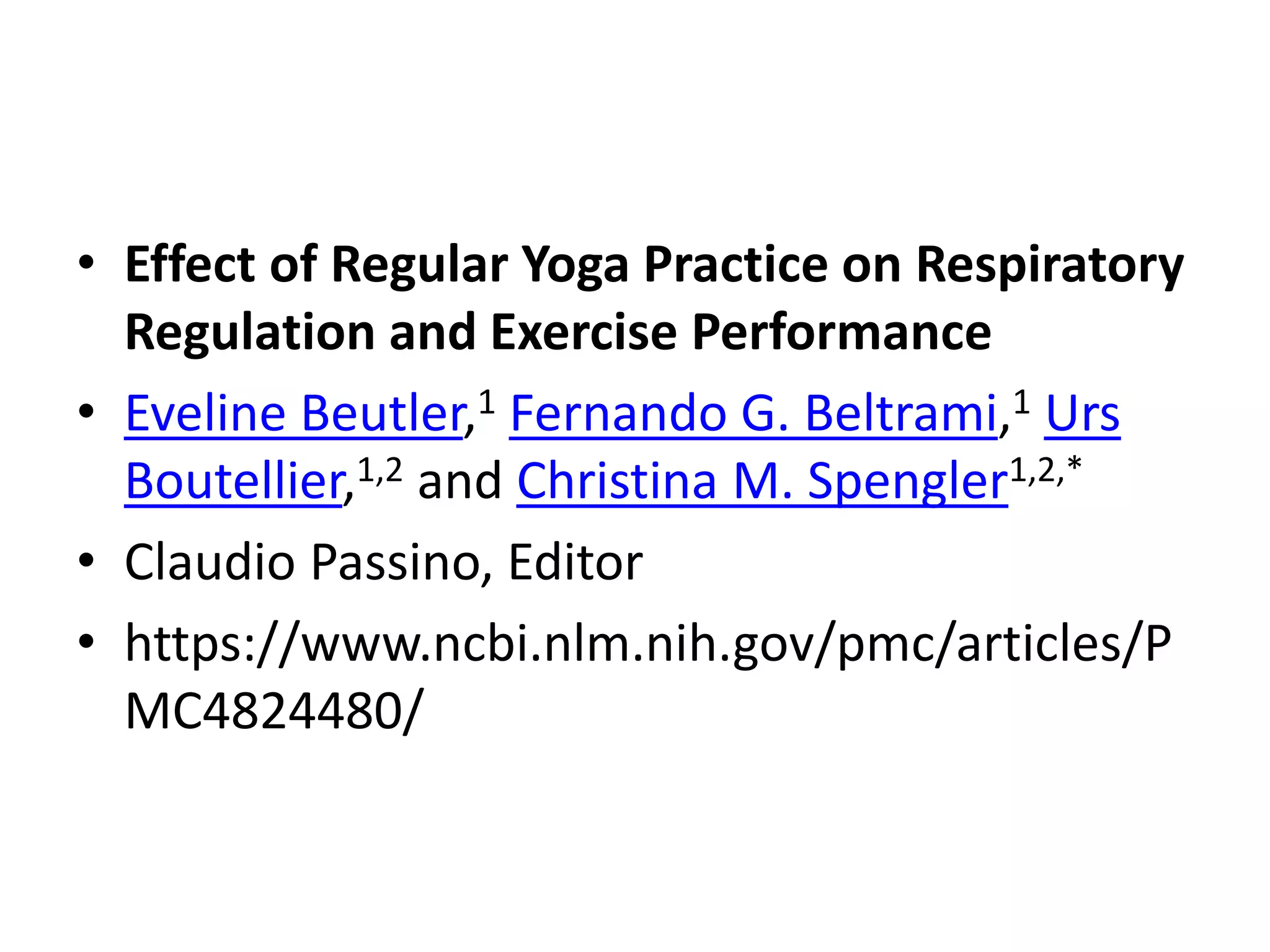 Yoga research | PPTX