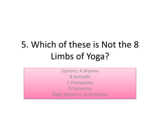 Yoga secret quiz | PPTX