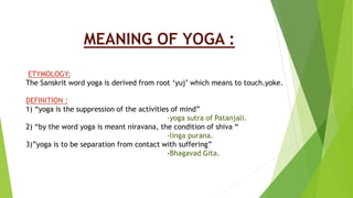 Yoga seminar | PPTX
