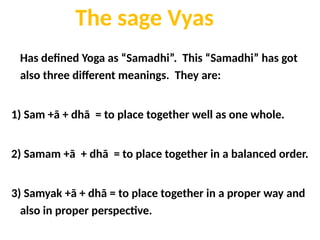 Yoga Siddhanta the basic principles of Yoga | PPTX