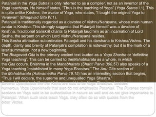 Yoga sturas of maharishi patanjali presentation2 | PPTX