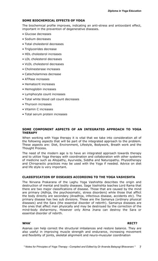 Yoga Therapy Notes | PDF