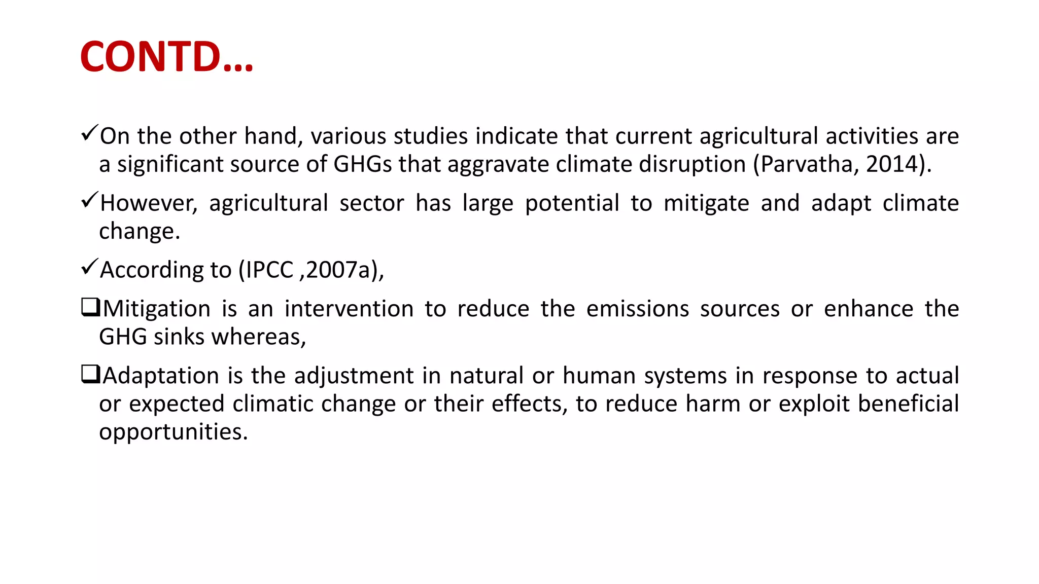 Climate Change & Its Relationship with Agriculture by Yogendra Katuwal | PPTX