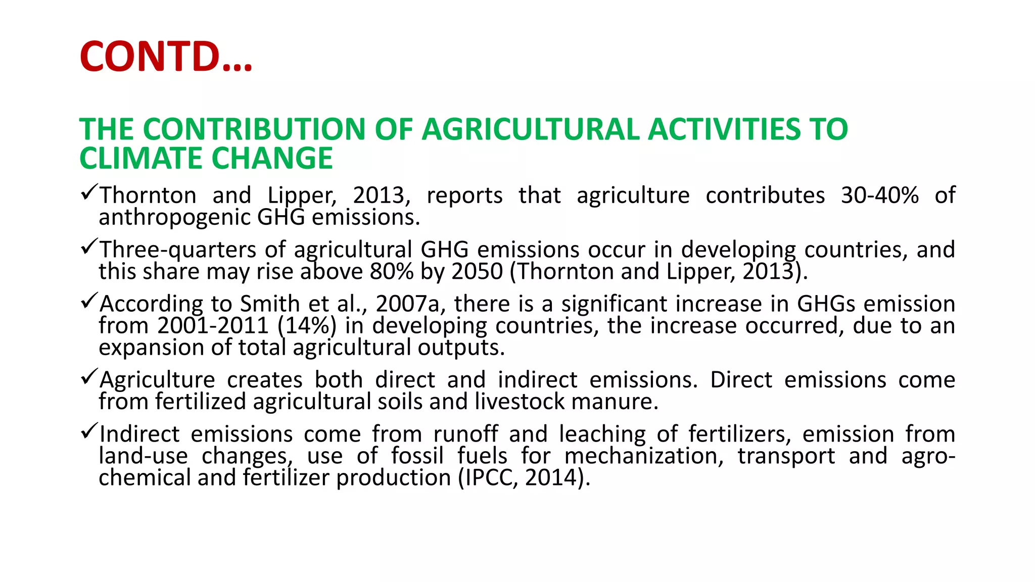 Climate Change & Its Relationship with Agriculture by Yogendra Katuwal | PPTX