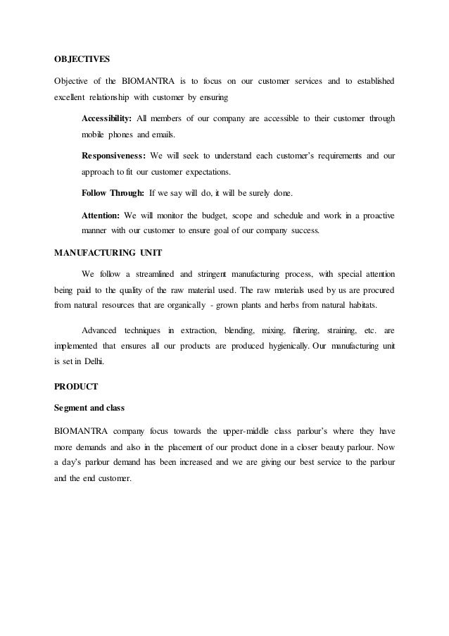 PROJECT ON COSMETIC INDUSTRY