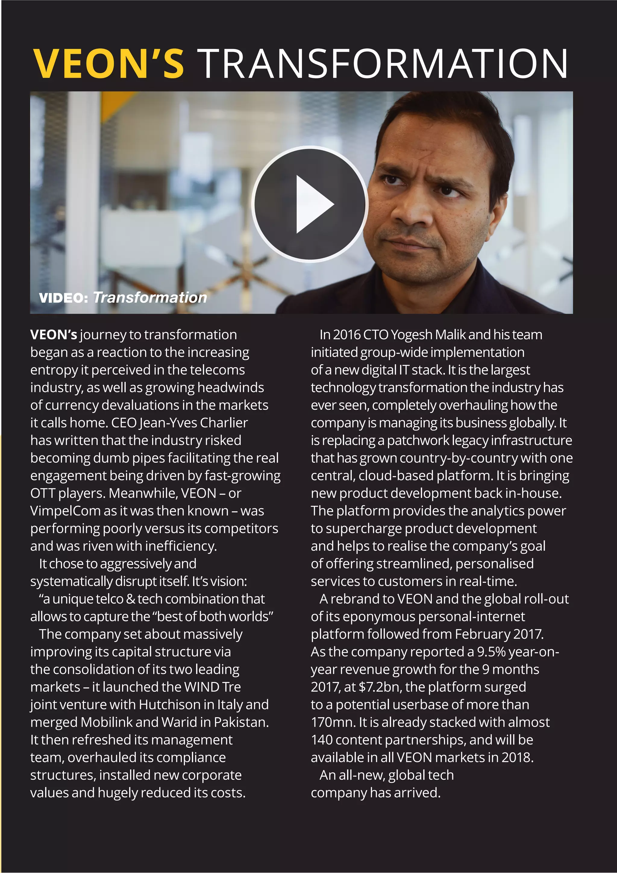 VEON: A Clean-Sheet Digital Digital Transformation | PDF