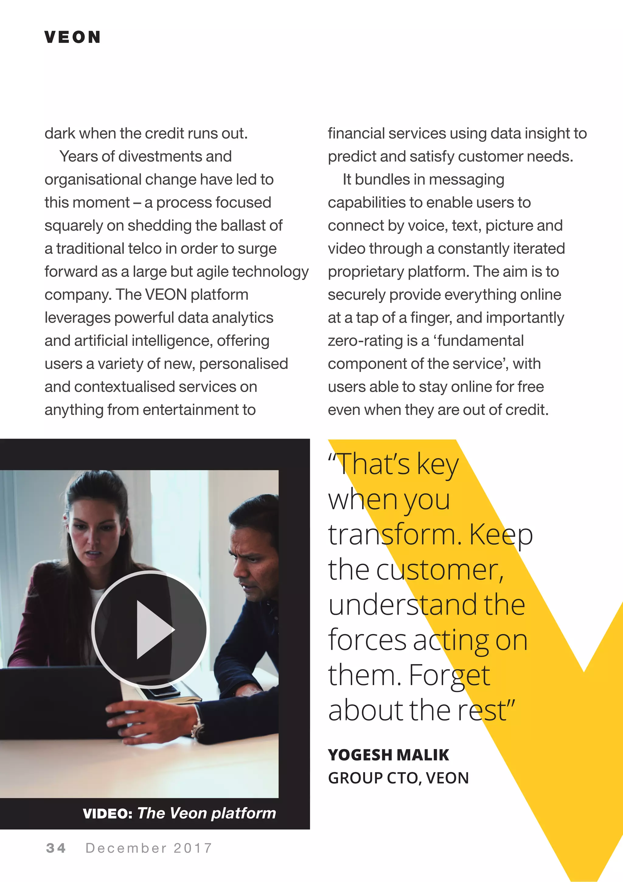 VEON: A Clean-Sheet Digital Digital Transformation | PDF