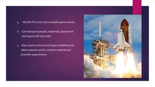 Space shuttle and its advancement | PPTX