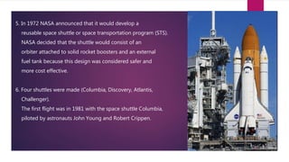 Space shuttle and its advancement | PPTX