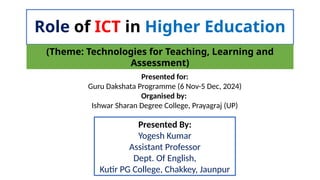 Role of ICT in higher education... .pptx