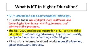 Role of ICT in higher education... .pptx