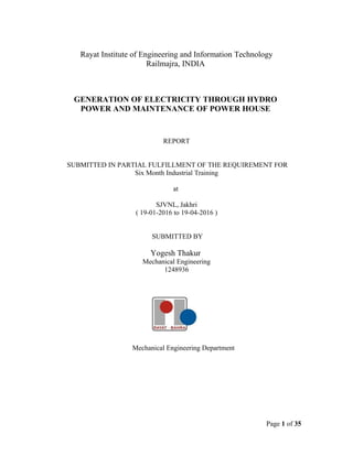 Yogesh 8th sem project report | DOC