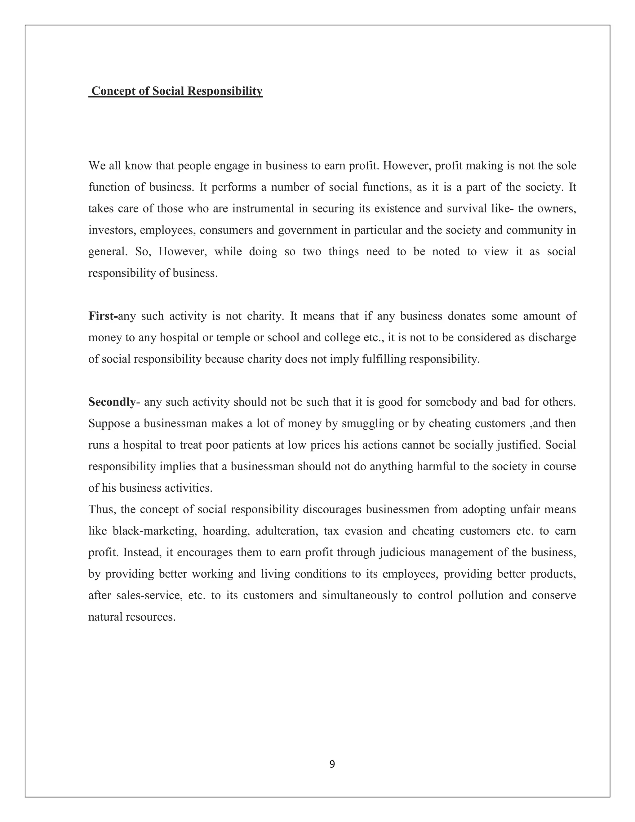 MBA CSR project | PDF