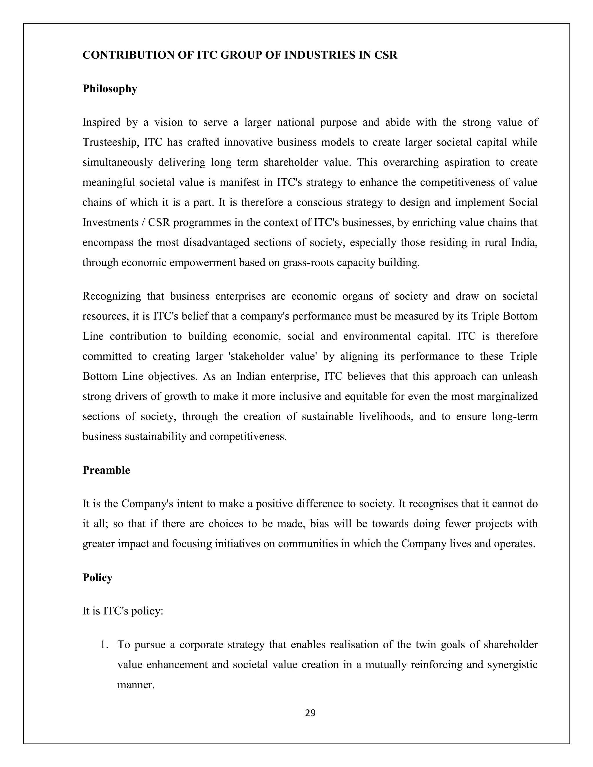 MBA CSR project | PDF