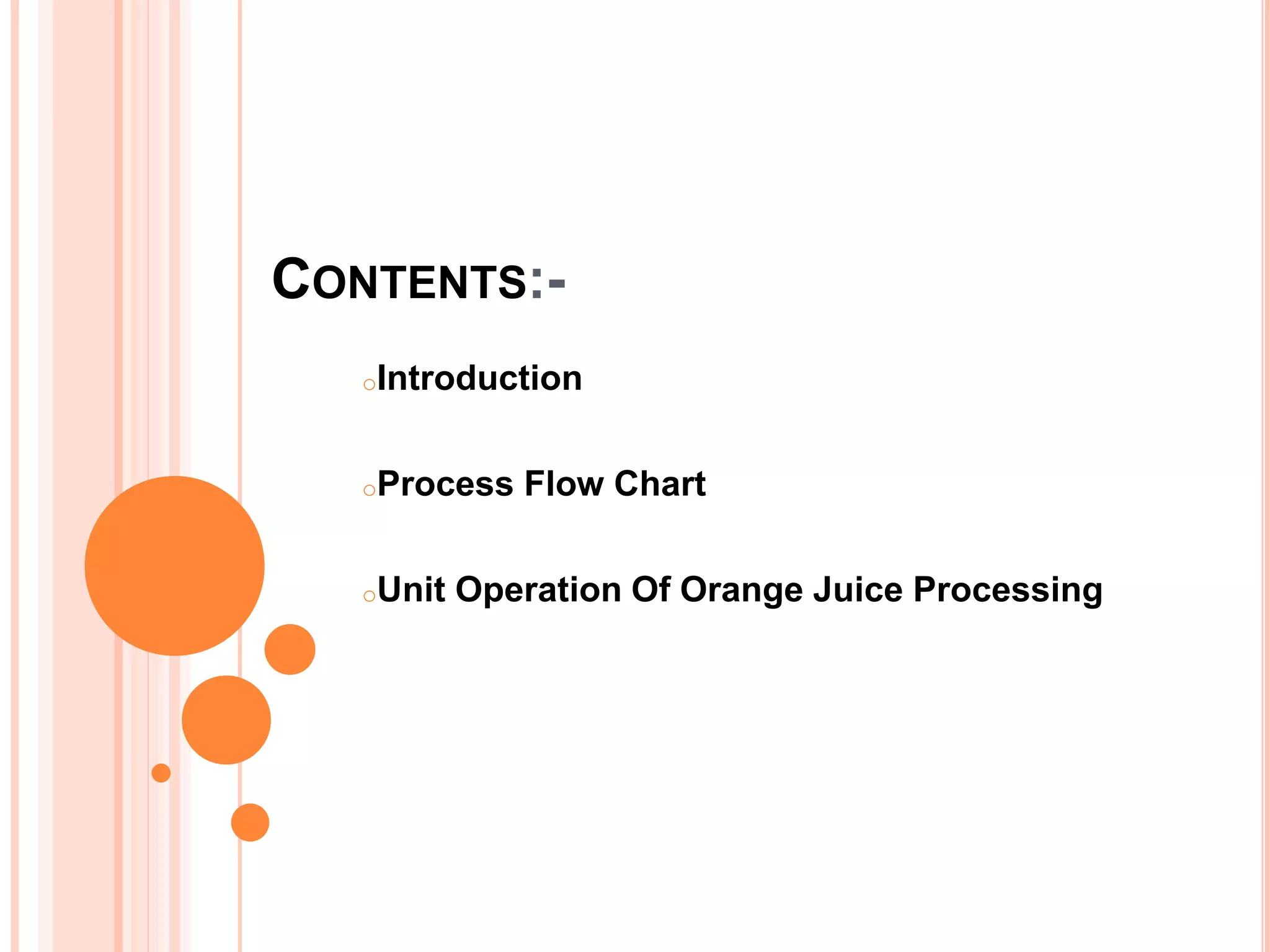 PROCESSING OF ORANGE JUICE | PPTX
