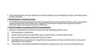 ARISHTAS - AYURVEDA PREPARATION | PPTX