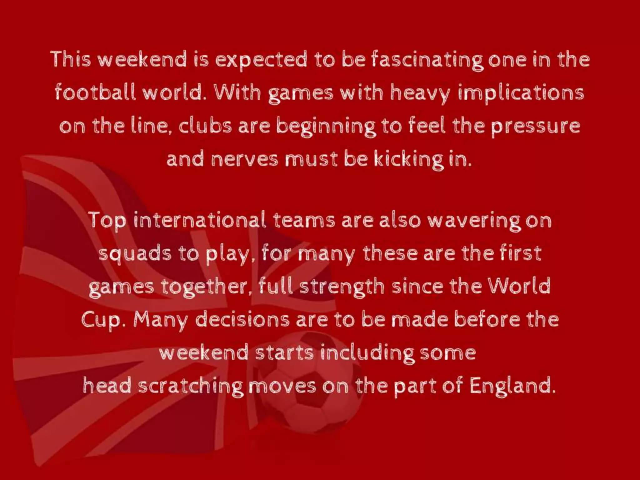 Weekend In Football | PPTX