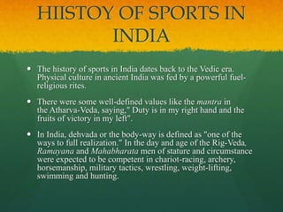 SPORTS IN INDIA | PPTX
