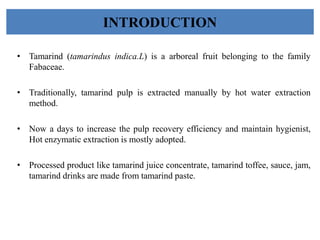 PREPARATION OF TAMARIND PASTE | PPTX