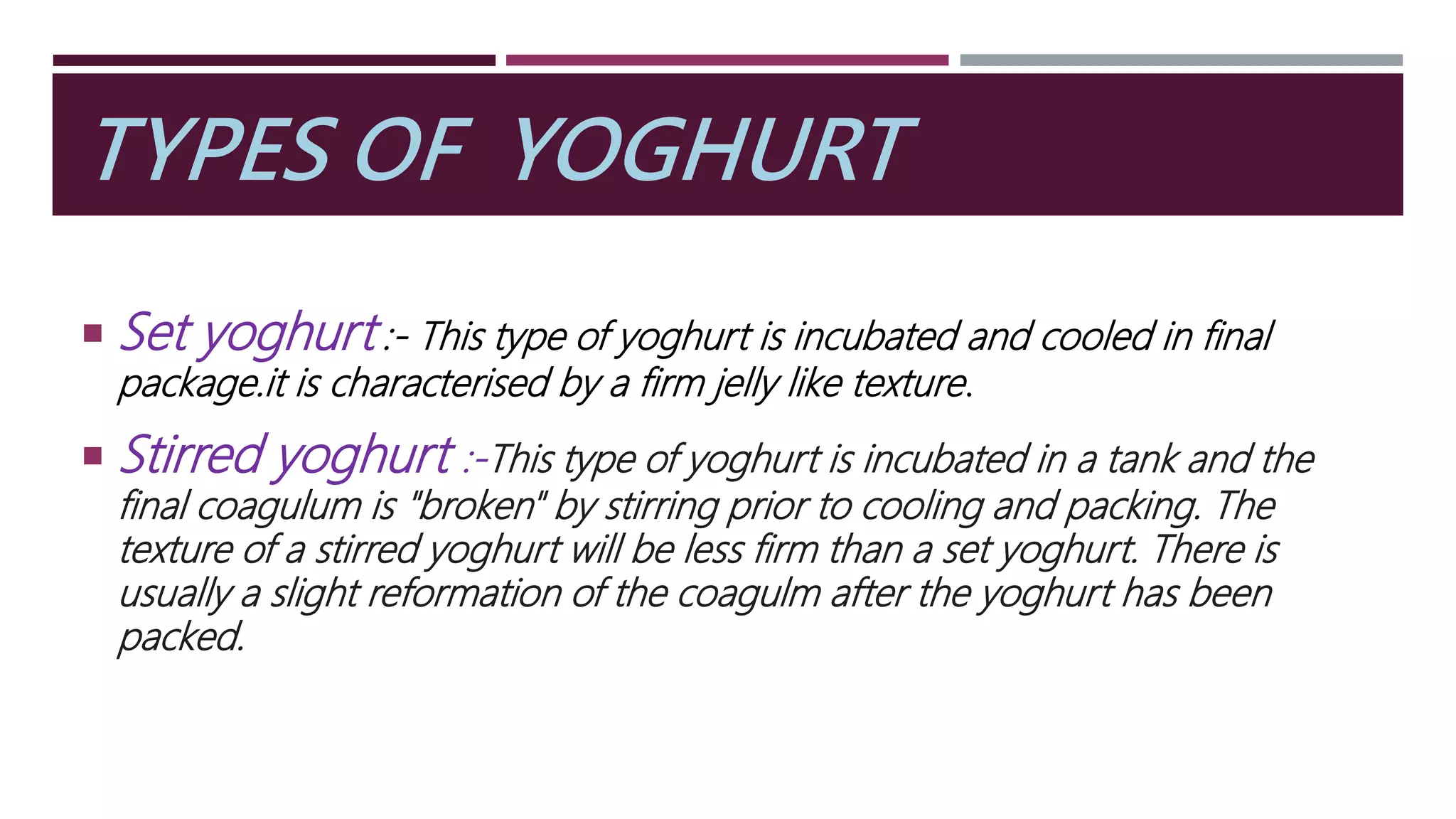 Yoghurt and; kefir Production | PPTX