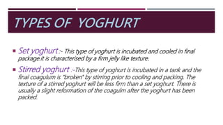 Yoghurt and; kefir Production | PPTX