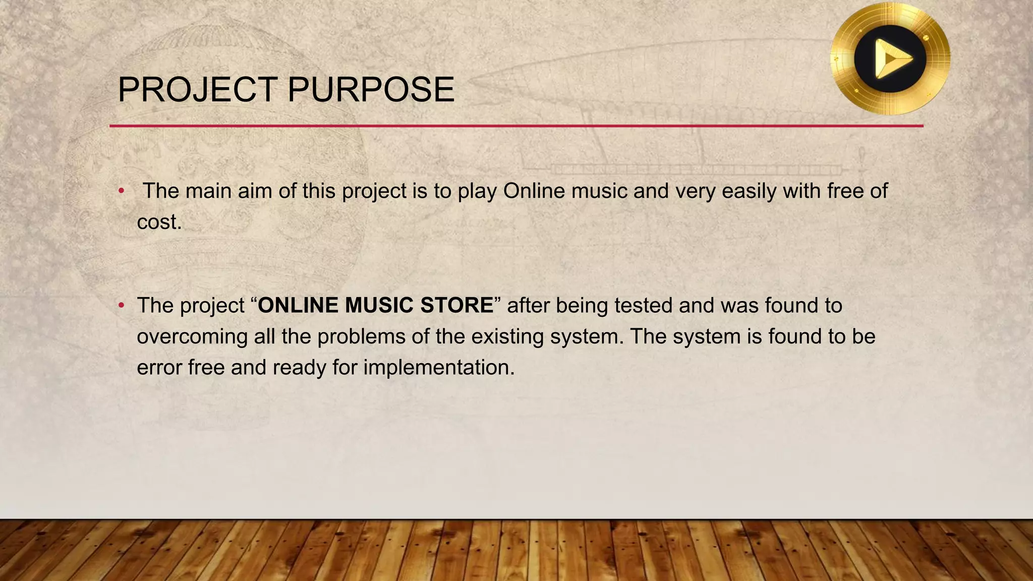 ONLINE MUSIC STORE PPT | PPTX