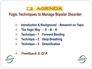 Yogic Techniques to Manage Bipolar Disorder | PPTX