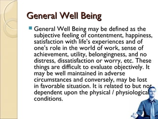 Yogic intervention and its effect on general well | PPT