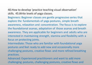 Yogic Teaching Methodology examination | PPTX