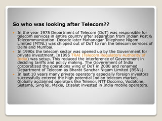 Merger and Acquisition in Telecom Sector in India | PPTX