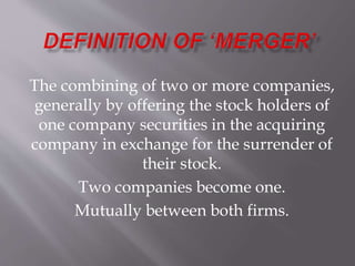 Merger and Acquisition in Telecom Sector in India | PPTX