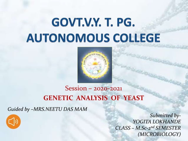 Genetic analysis of yeast | PPT | Biological Sciences | Science
