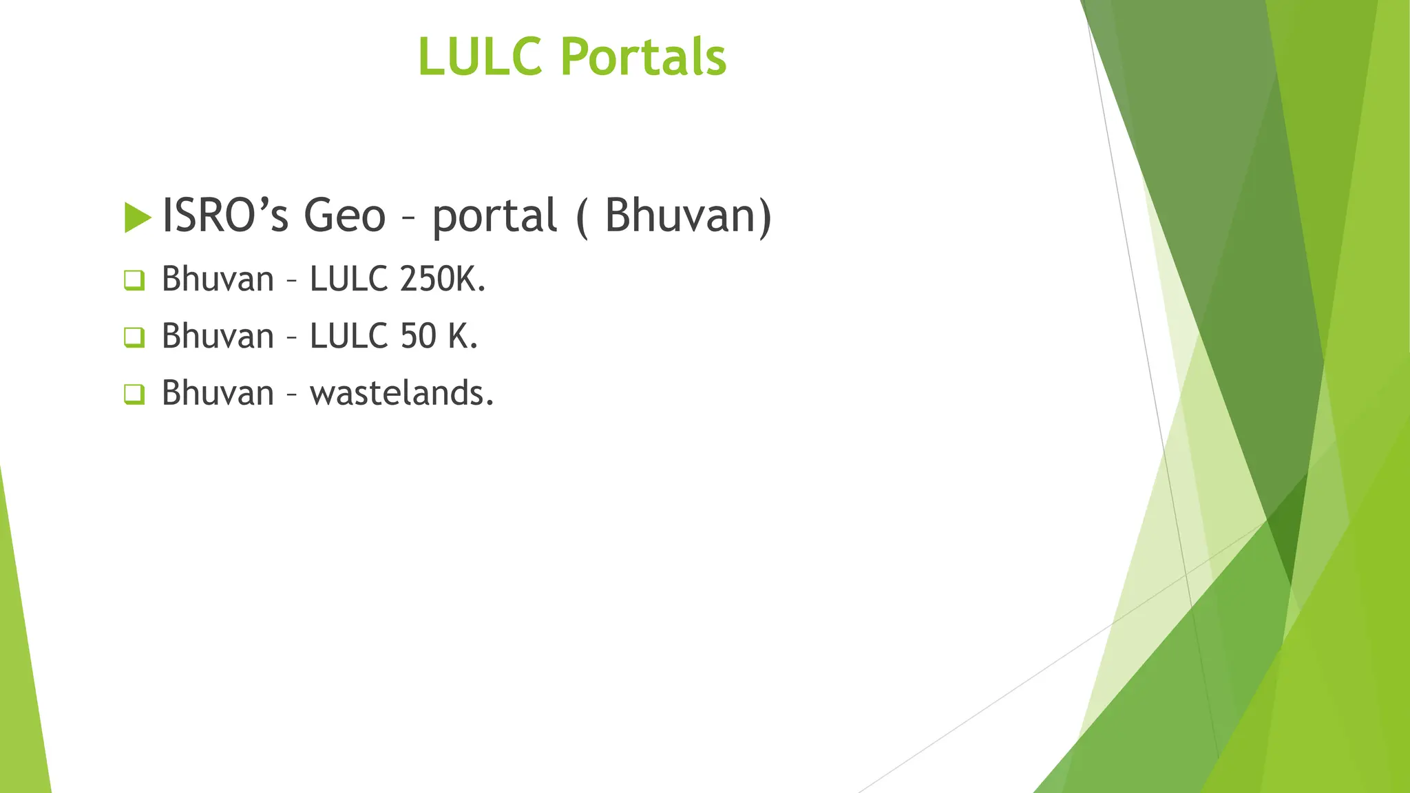 GIS PRESENTATION: Preparation of land use classification maps through ...